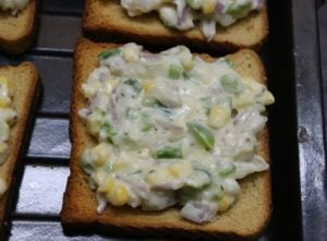cheese toast recipe with corn, corn cheese toast