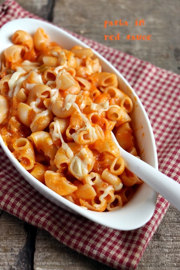 Red Sauce Pasta Recipe- Pasta In Red Sauce | Cook Click N Devour!!!