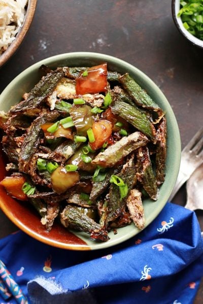 Chilli garlic okra recipe, how to make chilli garlic okra