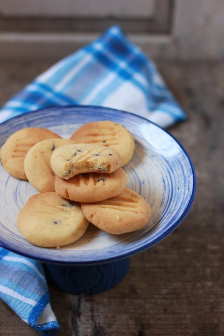 Custard cookies recipe, bakery style custard powder cookies