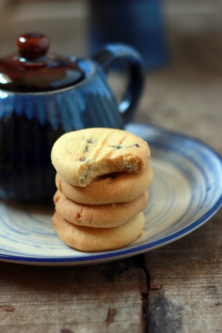 Custard cookies recipe, bakery style custard powder cookies
