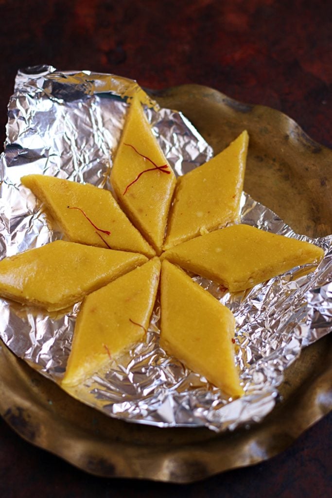 Kesar kaju katli Recipe | How To Make Kesar kaju Katli | Cook Click N ...