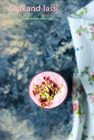 Gulkand lassi recipe | How to make gulkand lassi | Cook Click N Devour!!!