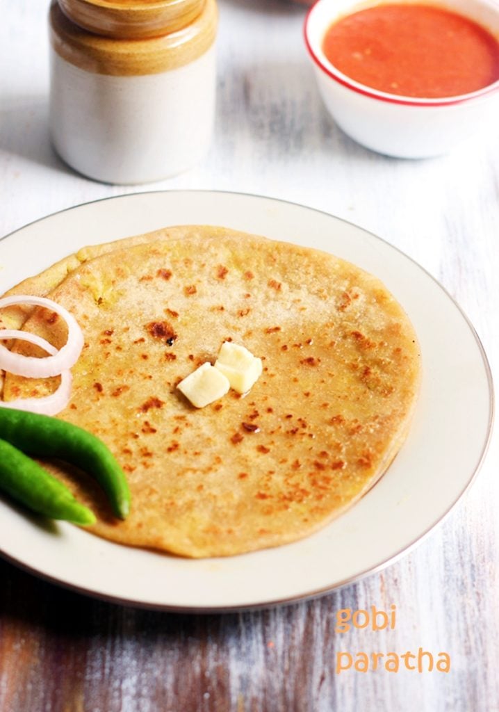 gobi paratha recipe, how to make punjabi gobi paratha