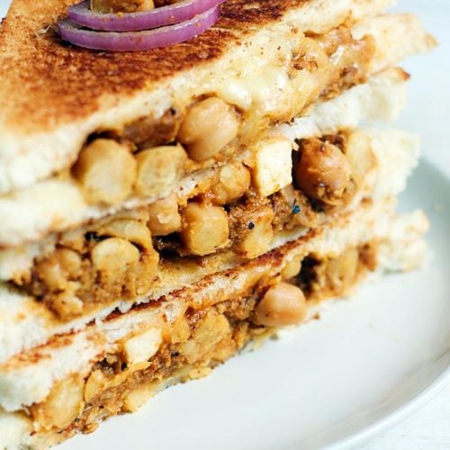 Chana Masala Sandwich Recipe | Cook Click N Devour!!!