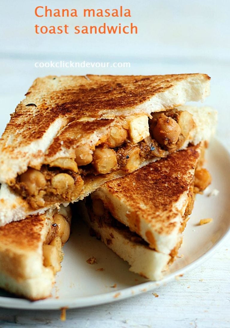 Chana Masala Sandwich Recipe | Cook Click N Devour!!!