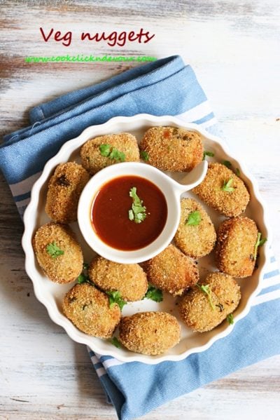 Veg Nuggets Recipe | How To Make Veggie Nuggets | Cook Click N Devour!!!