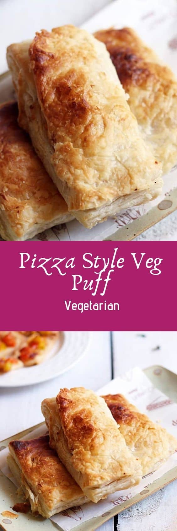 Pizza puff recipe with homemade puff pastry
