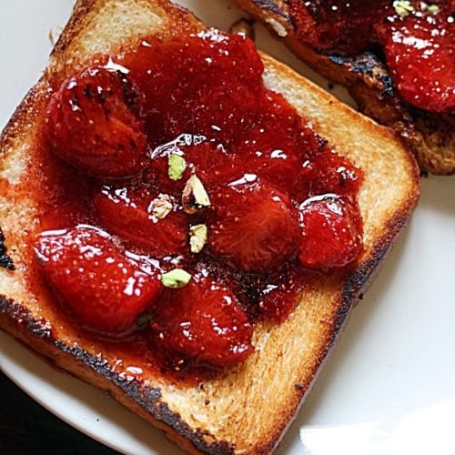 Strawberry Toast Recipe With Fresh Berries | Cook Click N Devour!!!