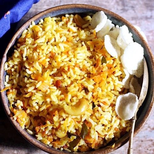 Carrot Rice Recipe (Easy & Healthy) | Cook Click N Devour!!!