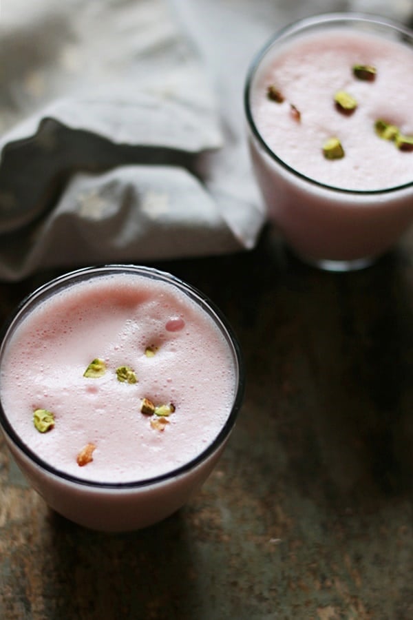 Rose Milkshake Recipe (Creamy & Tick) | Cook Click N Devour!!!